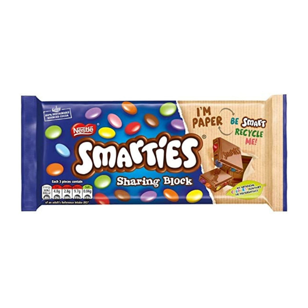 SMARTIES Milk Sharing Block Chocolate - 100g — QBAY